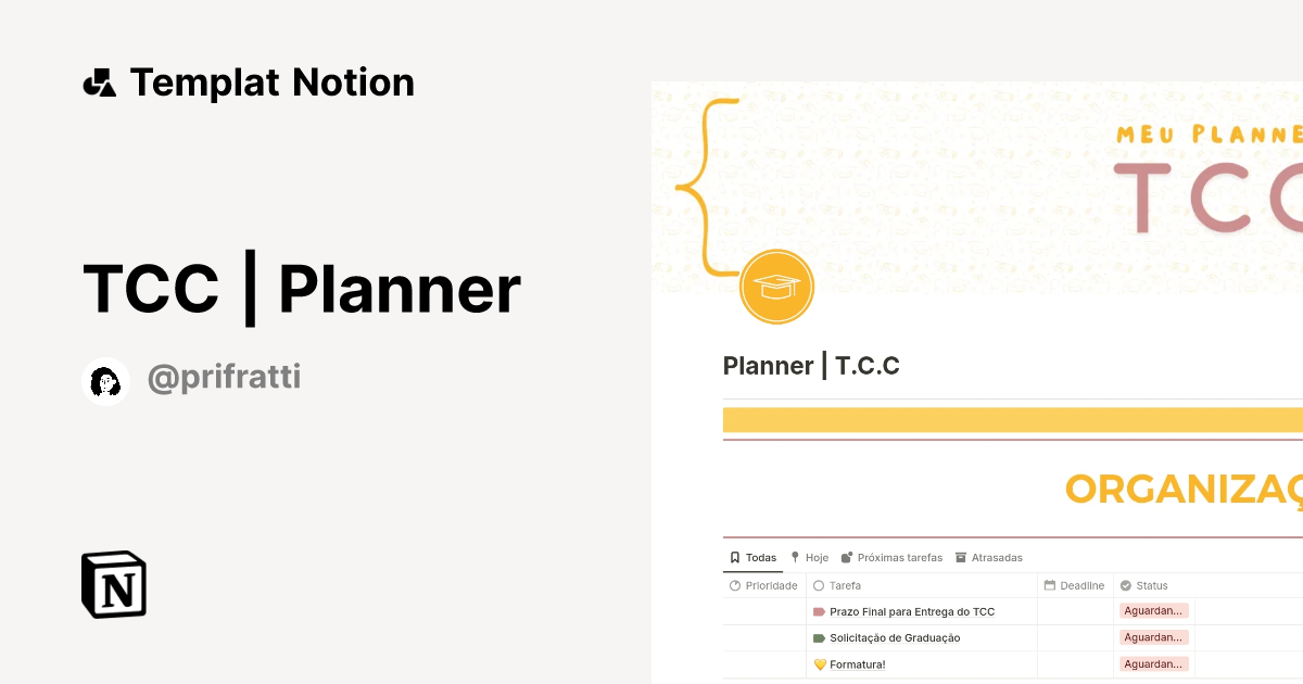 Templat TCC | Planner | Notion Marketplace