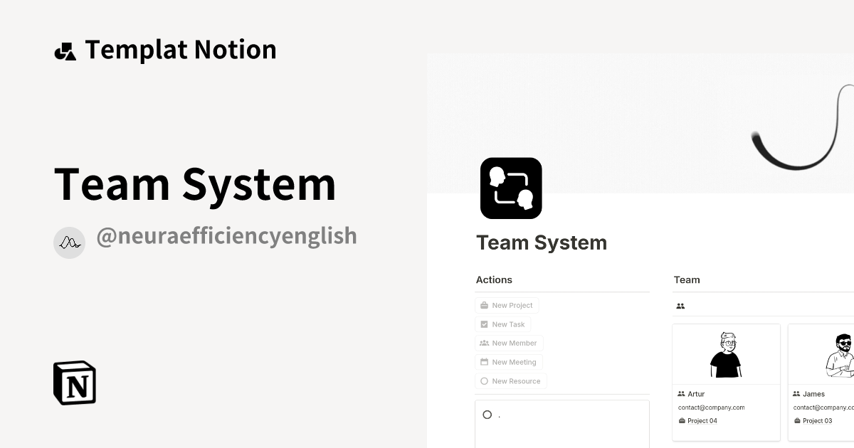 Team System Templat oleh Neuraefficiency | Notion Marketplace