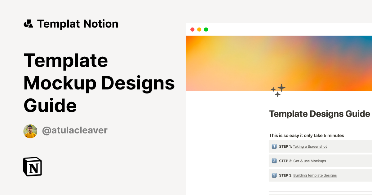 Template Mockup Designs Guide Templat oleh Atul | Notion4Creators ...