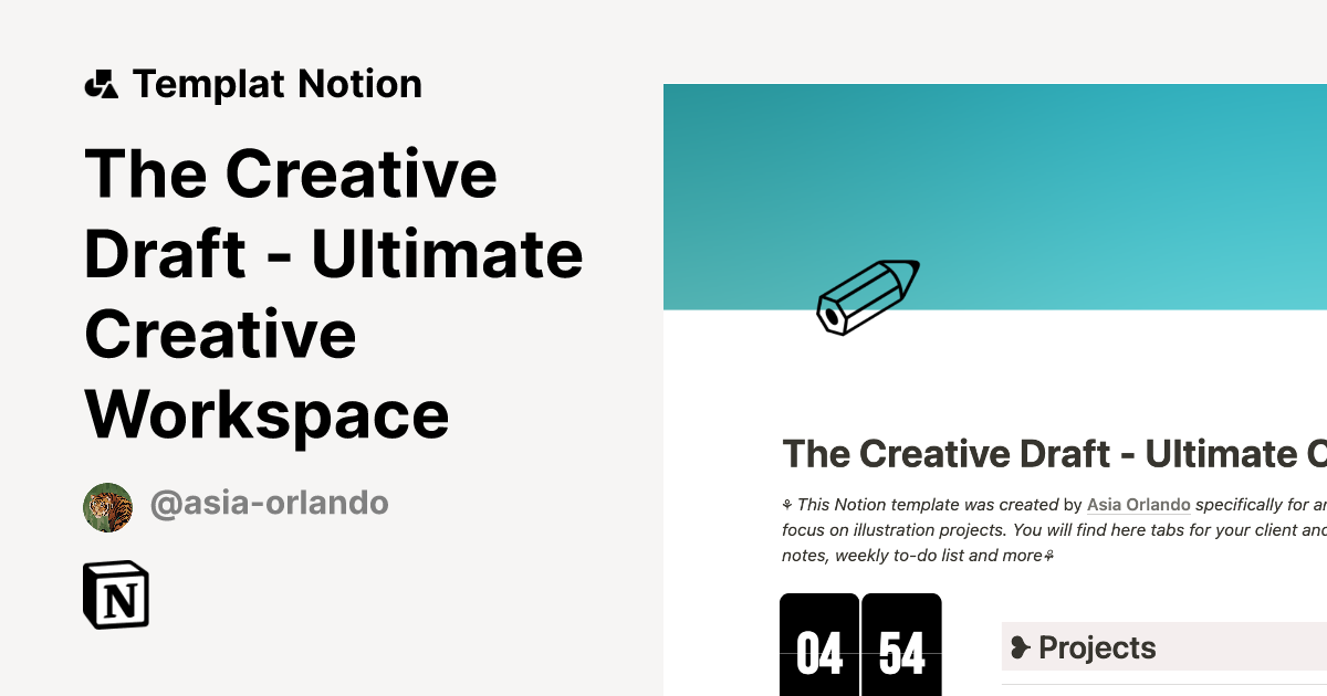 Templat The Creative Draft - Ultimate Creative Workspace | Notion ...