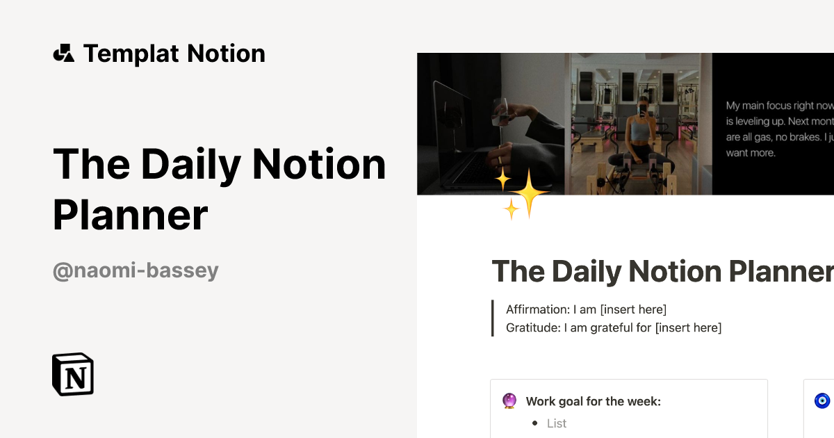 Templat The Daily Notion Planner | Notion Marketplace
