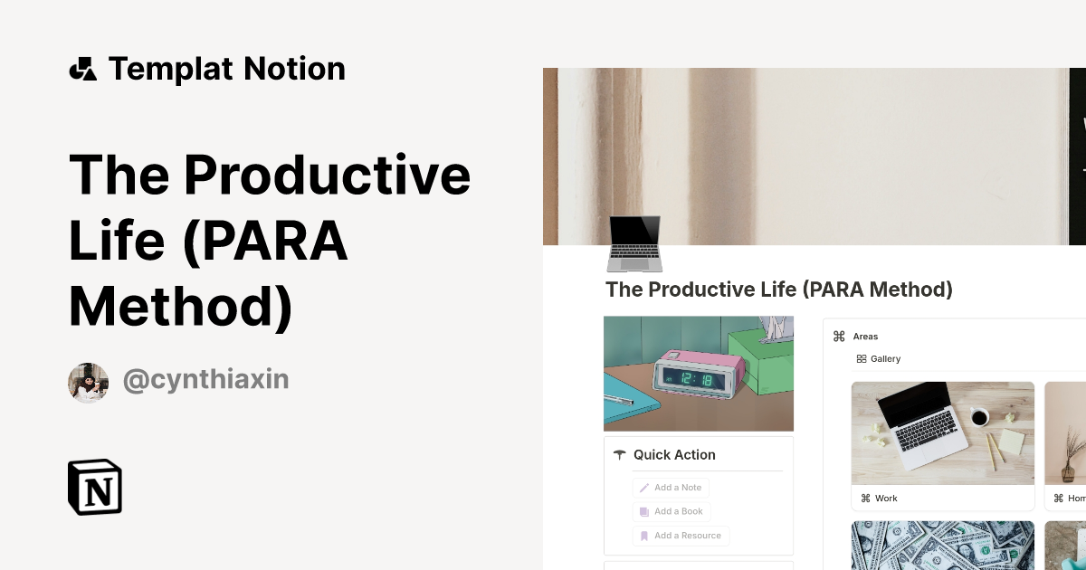 Templat The Productive Life (PARA Method) | Notion Marketplace