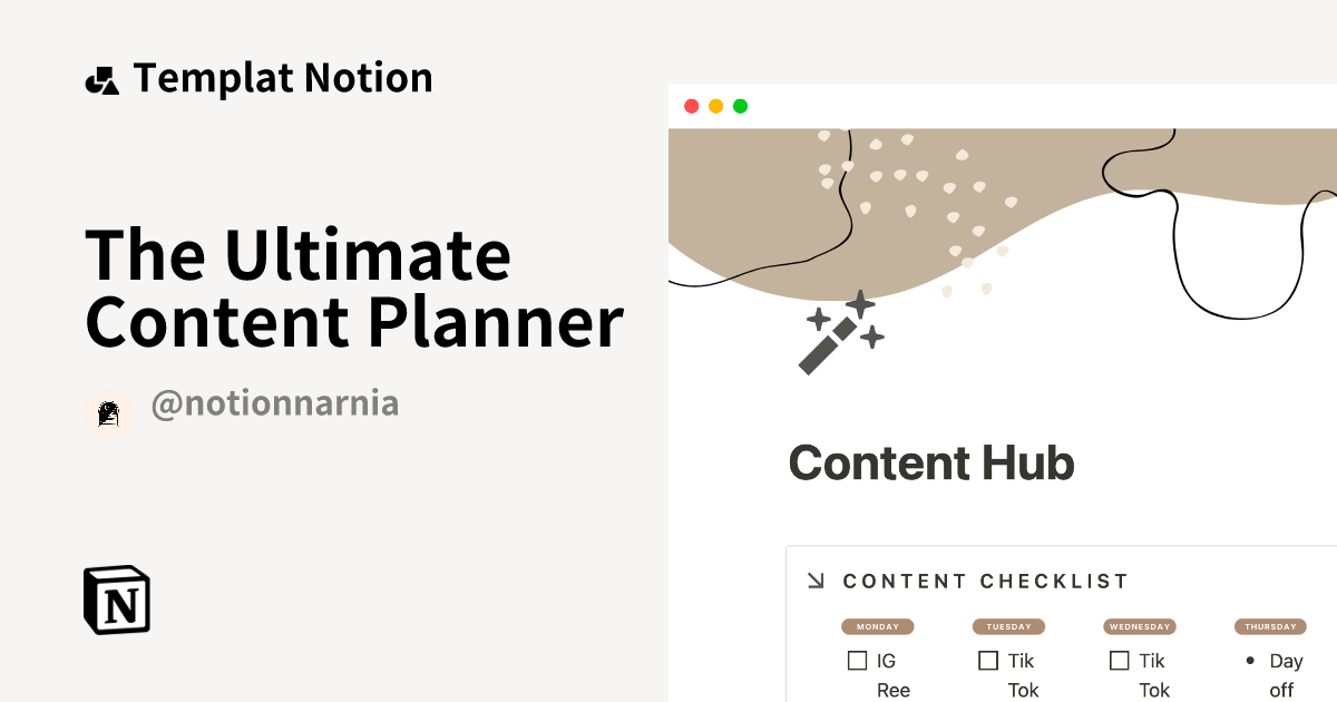 Templat The Ultimate Content Planner | Notion Marketplace