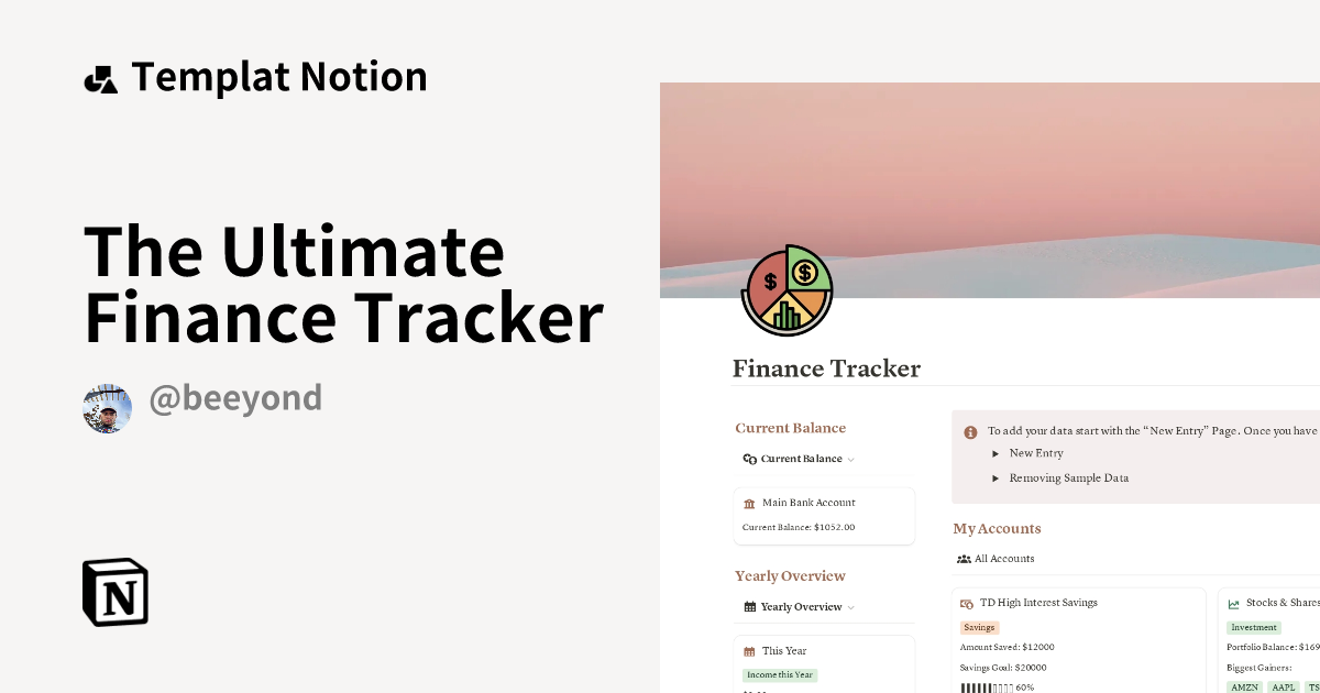 Templat The Ultimate Finance Tracker | Notion Marketplace