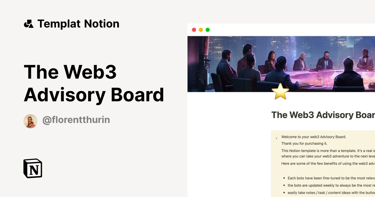 Templat The Web3 Advisory Board | Notion Marketplace