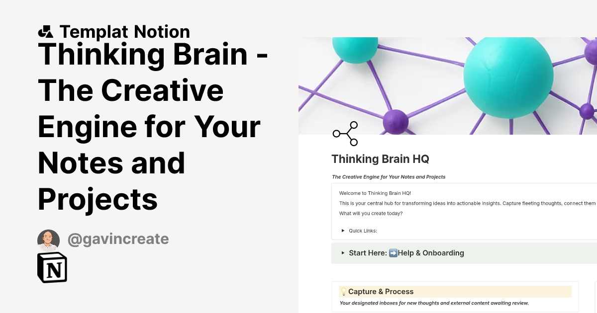 Templat Thinking Brain - The Creative Engine for Your Notes and ...