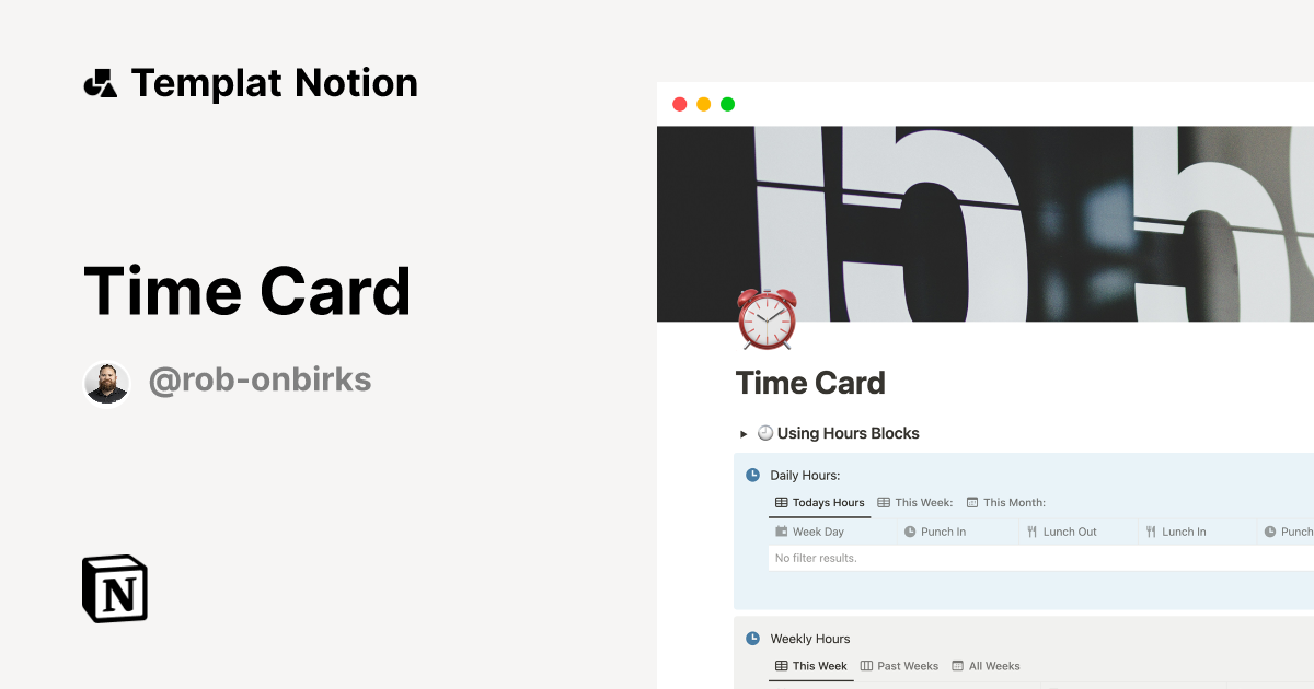 Templat Time Card | Notion Marketplace