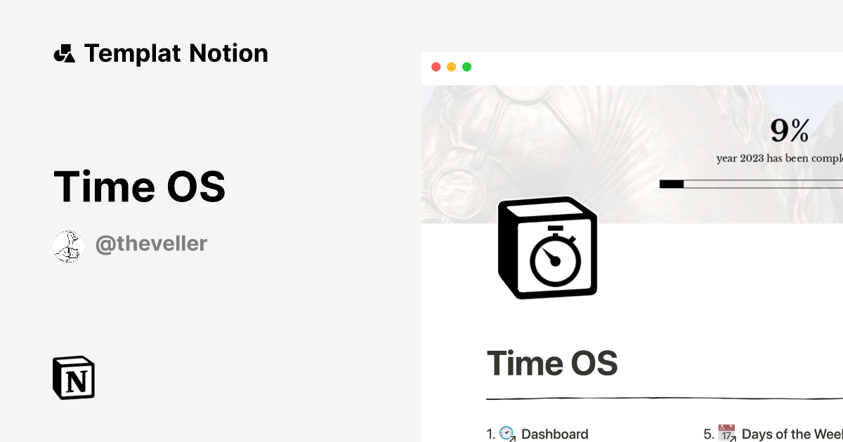Templat Time OS | Notion Marketplace
