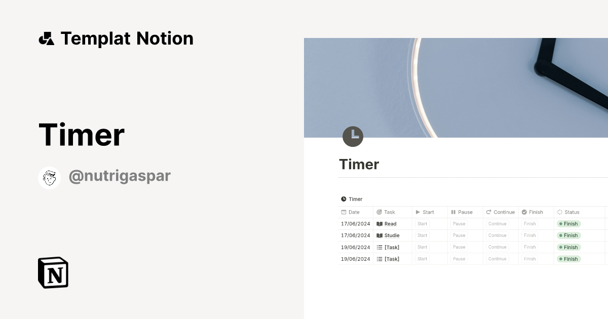 Templat Timer | Notion Marketplace