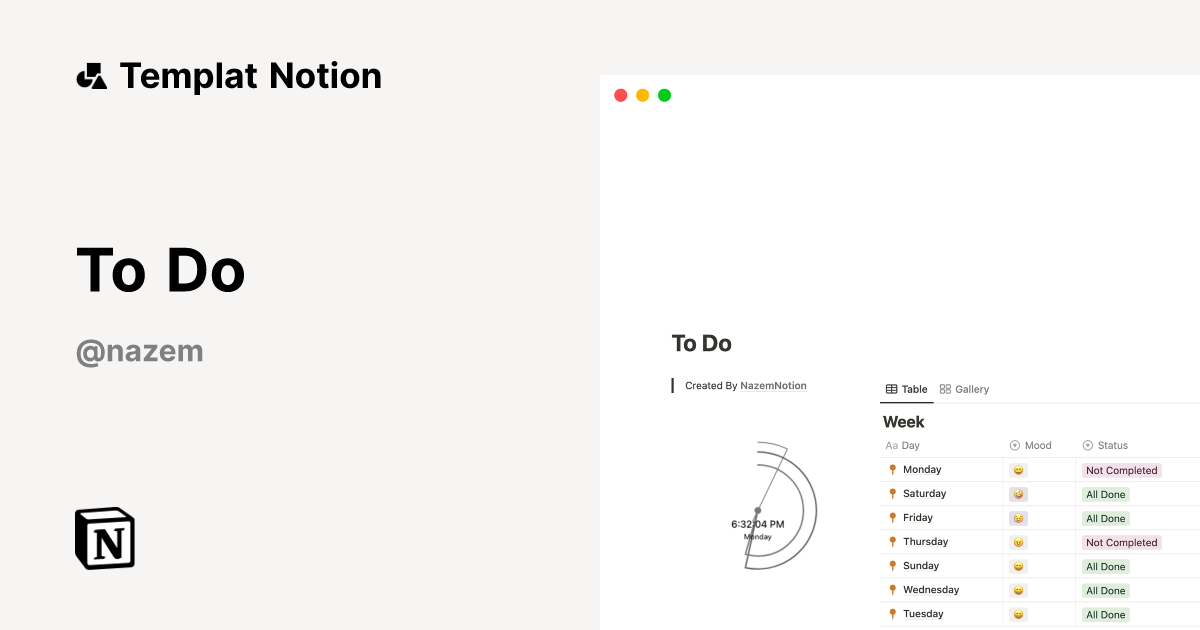 Templat To Do | Notion Marketplace