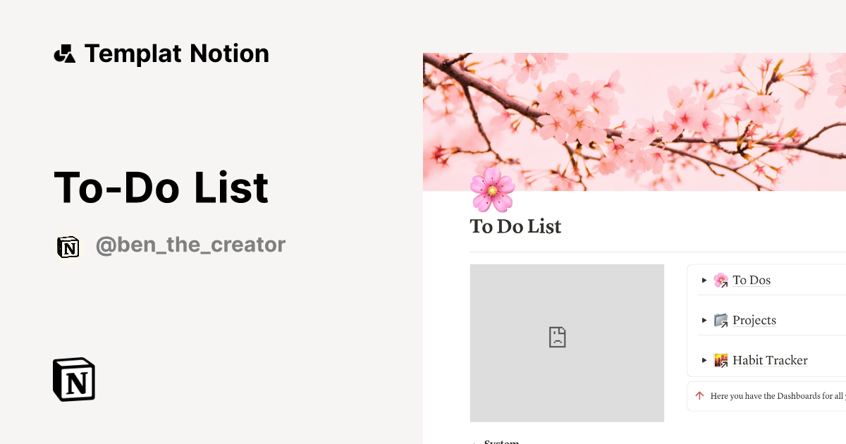 Templat To-Do List | Notion Marketplace