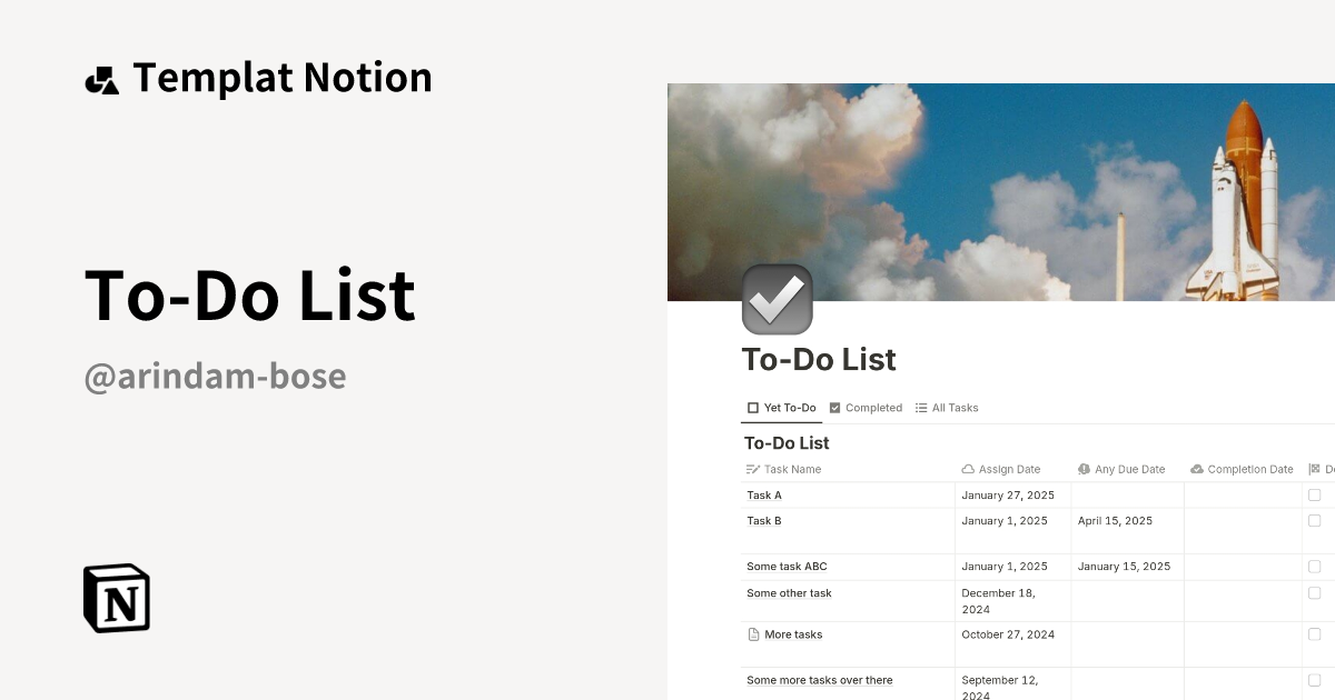 Templat To-Do List | Notion Marketplace