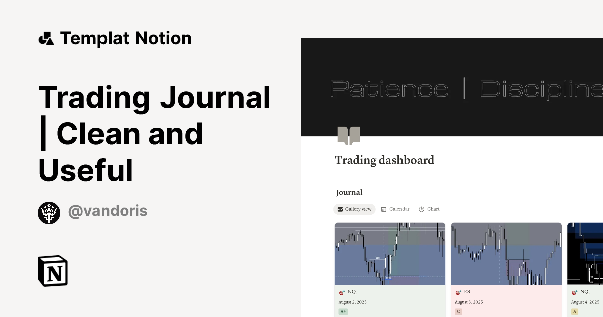 Trading Journal | Clean and Useful Templat oleh Vandoris | Notion ...