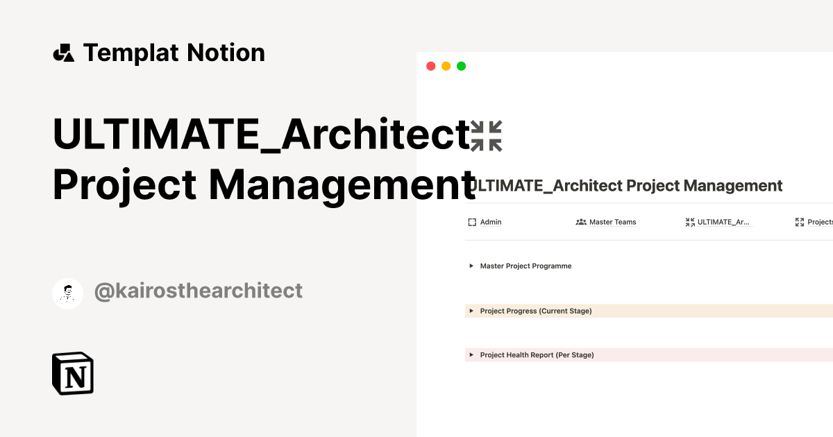 Templat ULTIMATE_Architect Project Management | Notion Marketplace