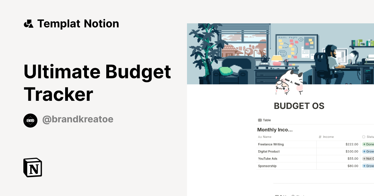 Templat Ultimate Budget Tracker | Notion Marketplace