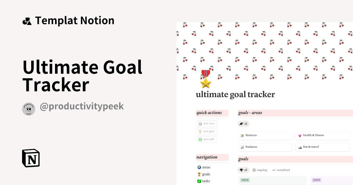 Templat Ultimate Goal Tracker | Notion Marketplace