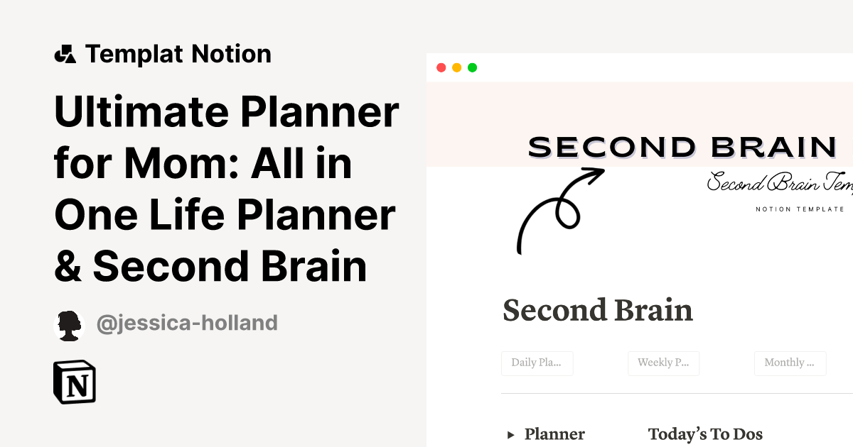 Ultimate Planner for Mom: All in One Life Planner & Second Brain Templat oleh Jessica Holland ...