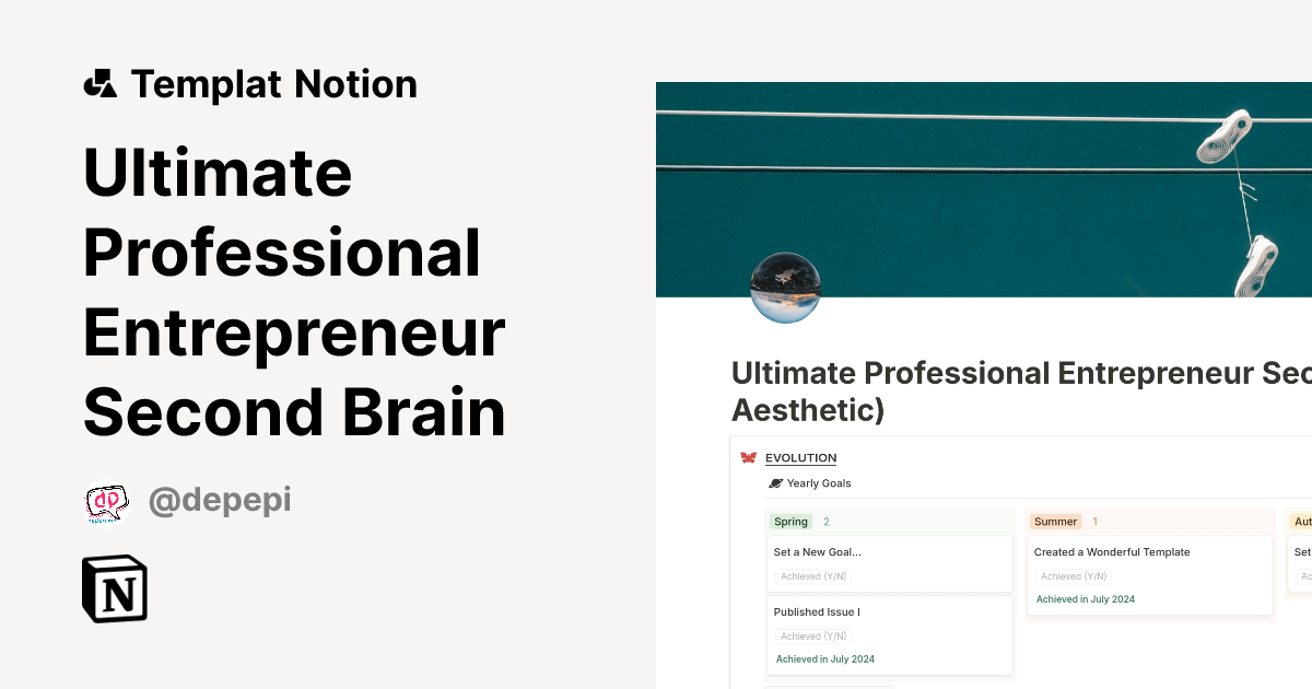 Ultimate Professional Entrepreneur Second Brain Templat oleh dePepi ...