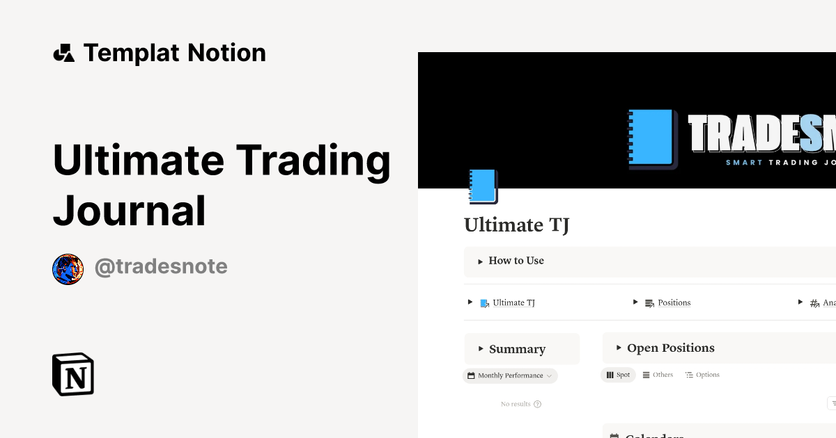 Templat Ultimate Trading Journal | Notion Marketplace