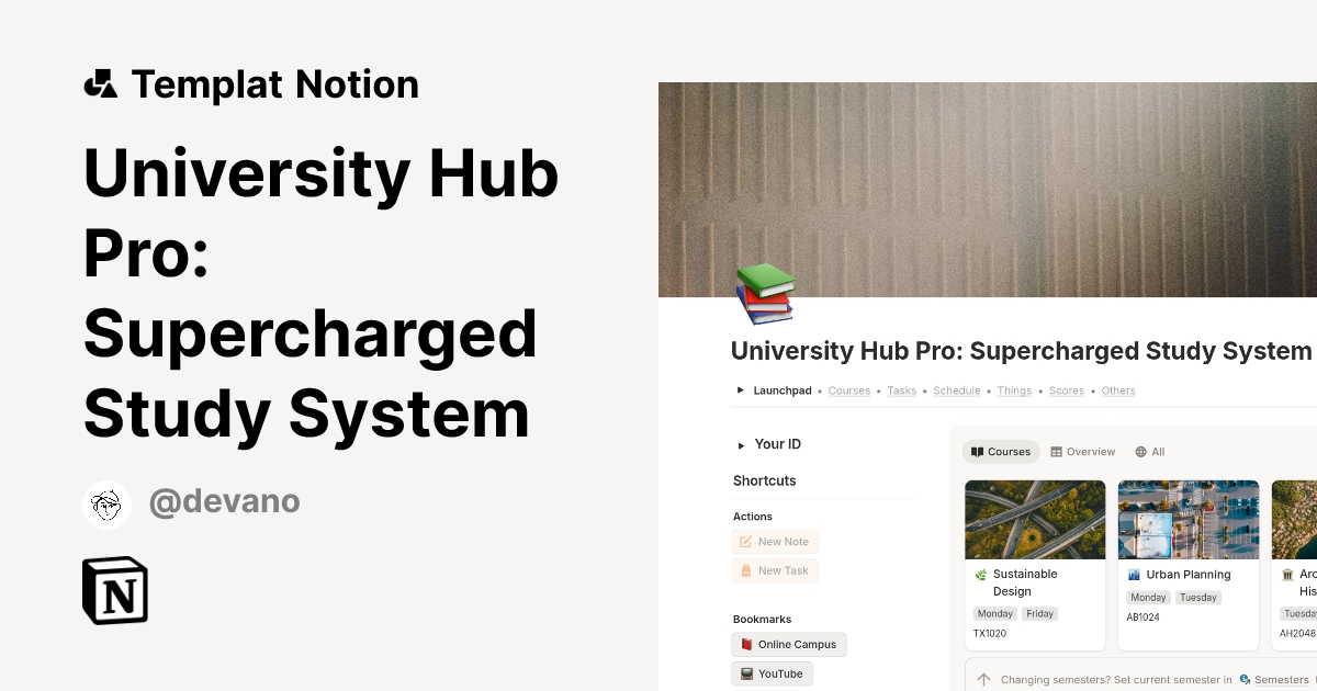 University Hub Pro: Supercharged Study System Templat oleh Devano ...