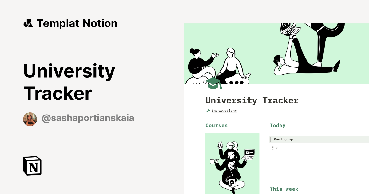 Templat University Tracker | Notion Marketplace