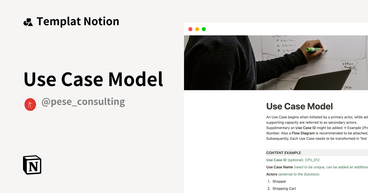 Templat Use Case Model | Notion Marketplace