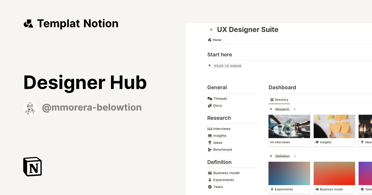 Templat Designer Hub 🖼️ | Notion Marketplace