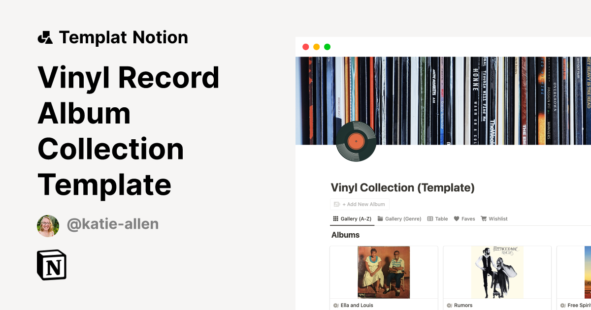 Vinyl Record Album Collection Template Templat oleh Katie Allen ...