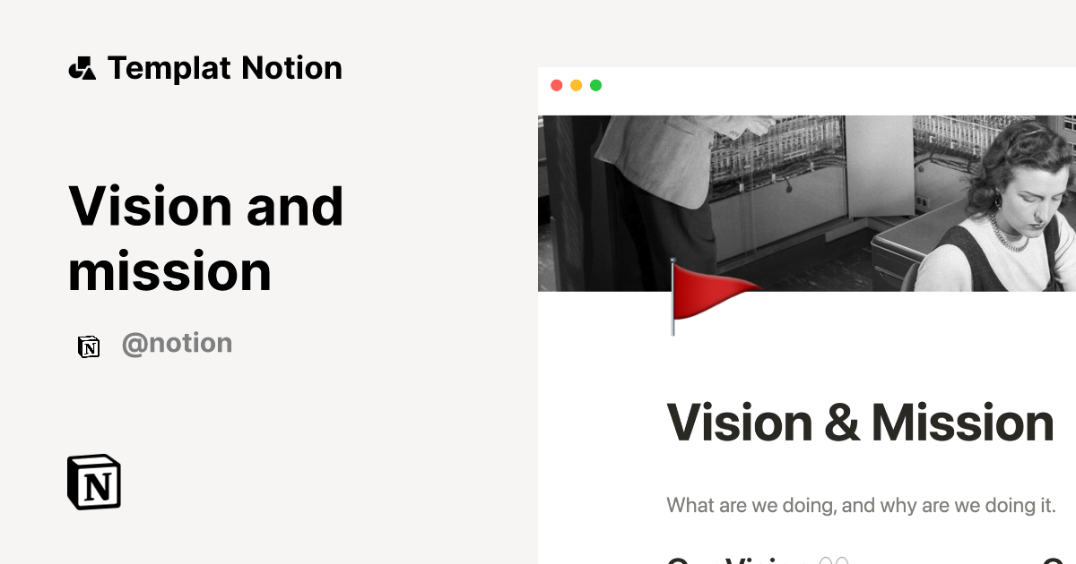 Vision and mission Templat oleh Notion | Notion Marketplace