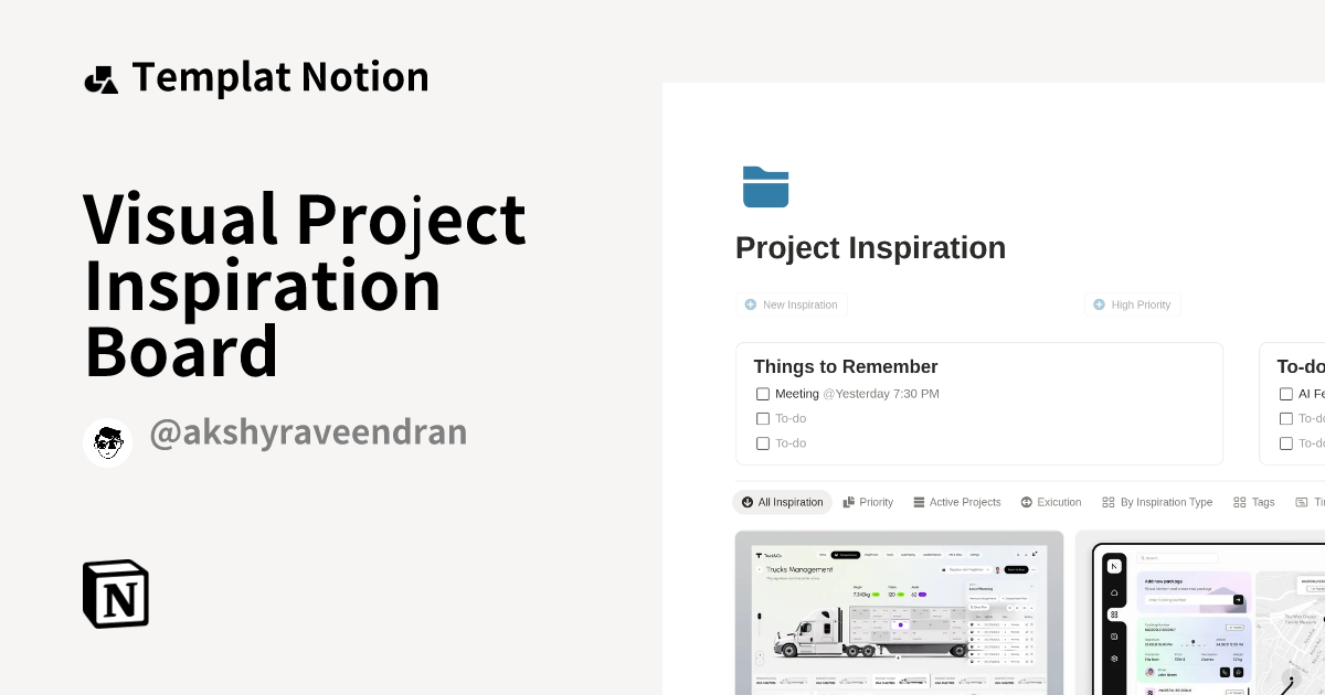 Visual Project Inspiration Board Templat oleh Akshay Raveendran ...