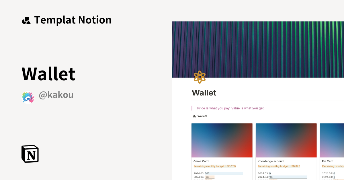 Templat Wallet | Notion Marketplace