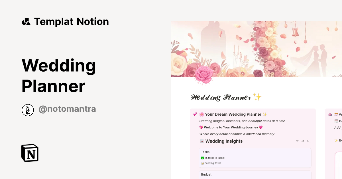 Templat Wedding Planner | Notion Marketplace