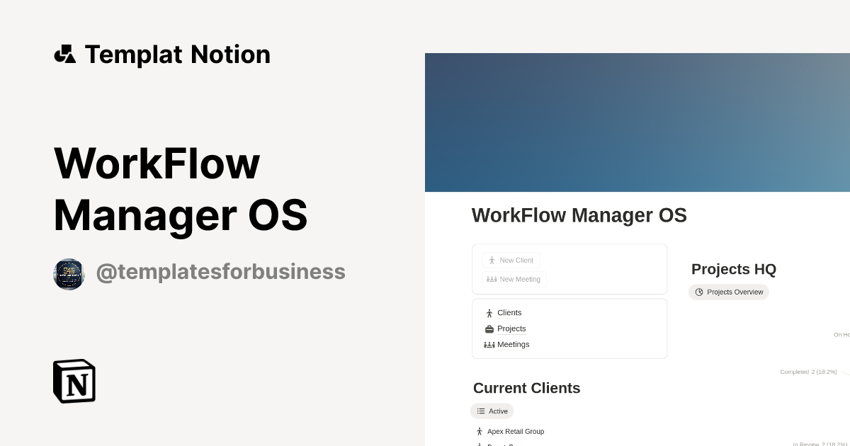 WorkFlow Manager OS Templat oleh System4Business Co | Notion Marketplace