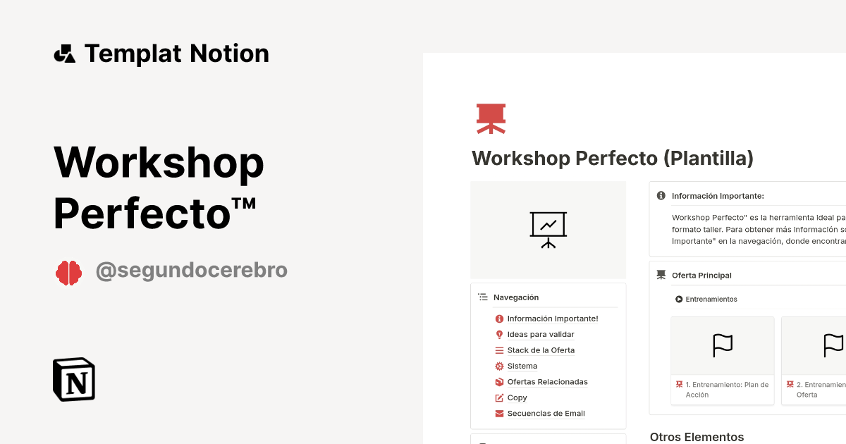 Templat Workshop Perfecto™ | Notion Marketplace
