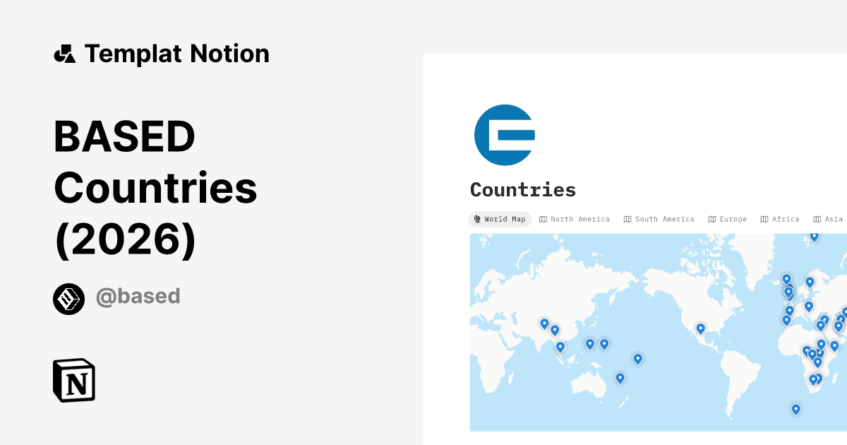 Templat BASED Countries (2026) | Notion Marketplace
