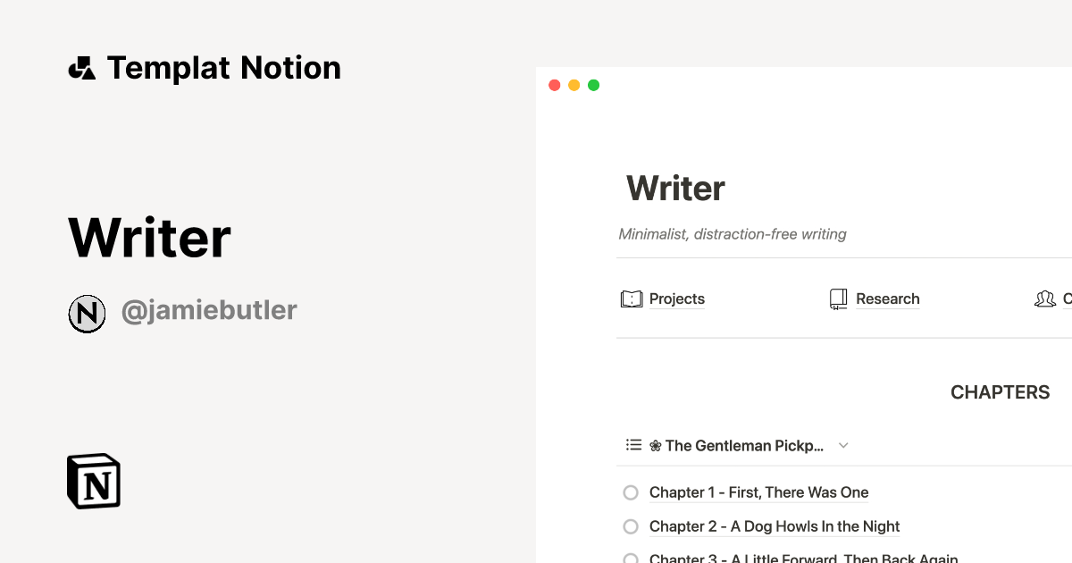 Templat Writer | Notion Marketplace