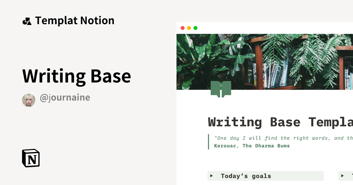 Templat Writing Base | Notion Marketplace