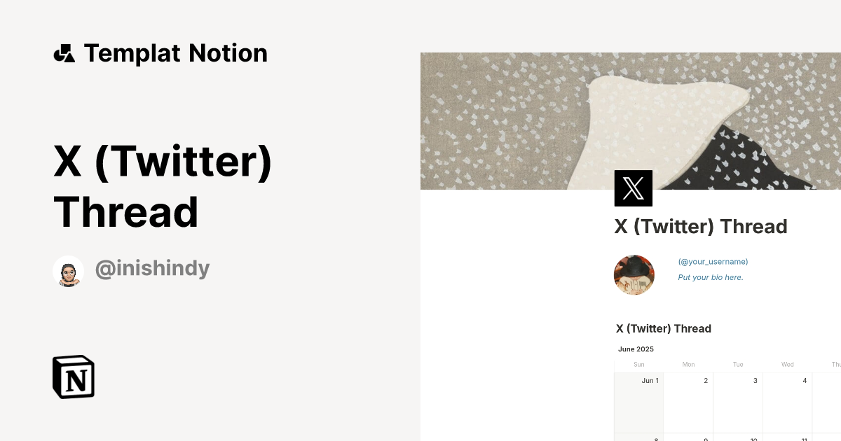 Templat X (Twitter) Thread | Notion Marketplace