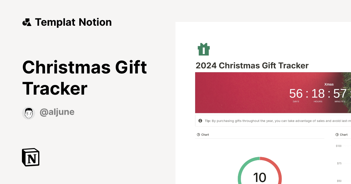 Templat Christmas Gift Tracker | Notion Marketplace