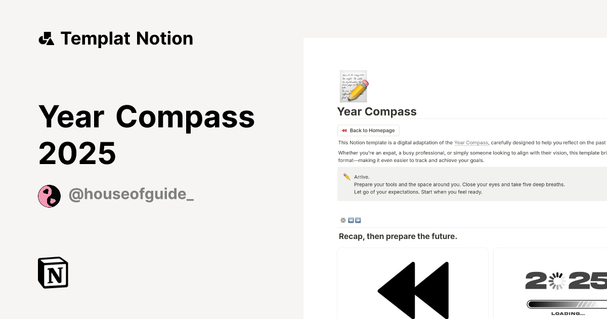 Templat Year Compass 2025 | Notion Marketplace