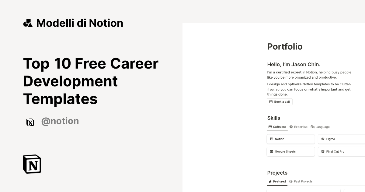 Top 10 Free Career Development Templates | Marketplace dei modelli Notion