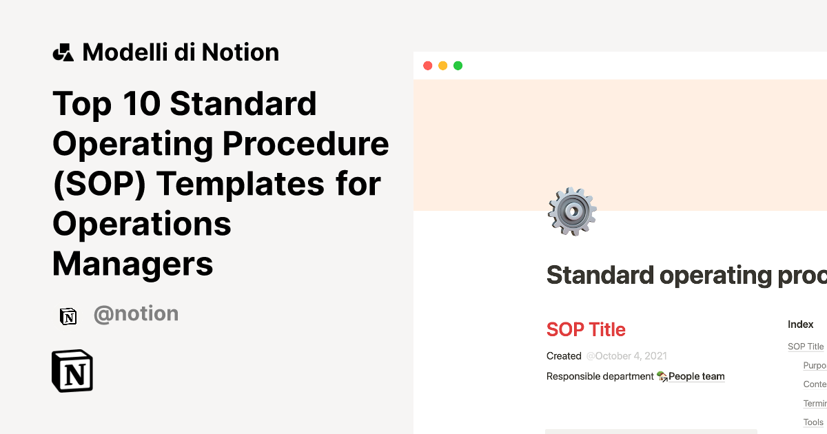 Top 10 Standard Operating Procedure (SOP) Templates for Operations ...