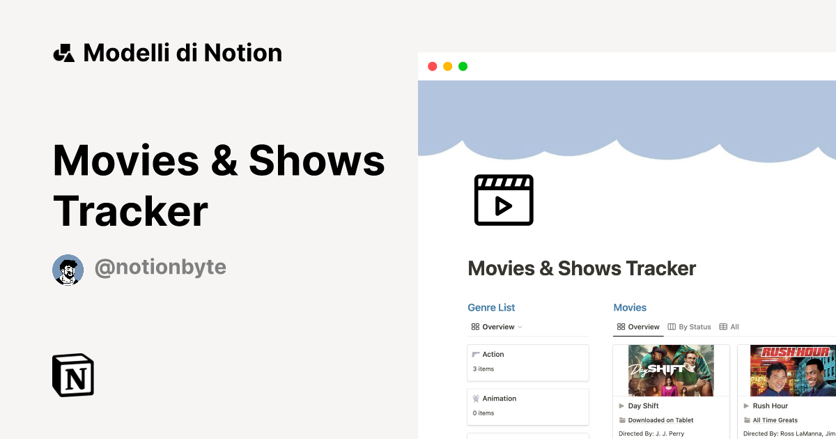 Modello Movies & Shows Tracker | Marketplace Notion