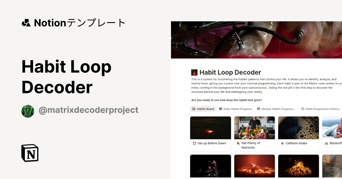 Habit Loop Decoderテンプレート | Notion (ノーション)マーケットプレイス