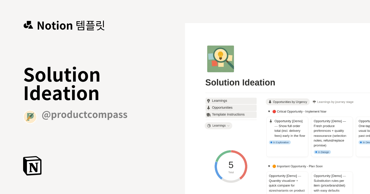 Solution Ideation 템플릿 | Notion (노션) 마켓플레이스