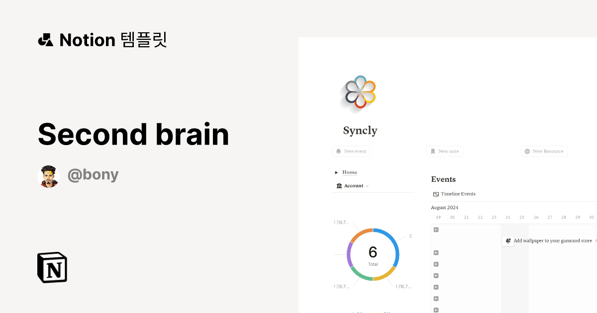 Second brain 템플릿 | Notion (노션) 마켓플레이스