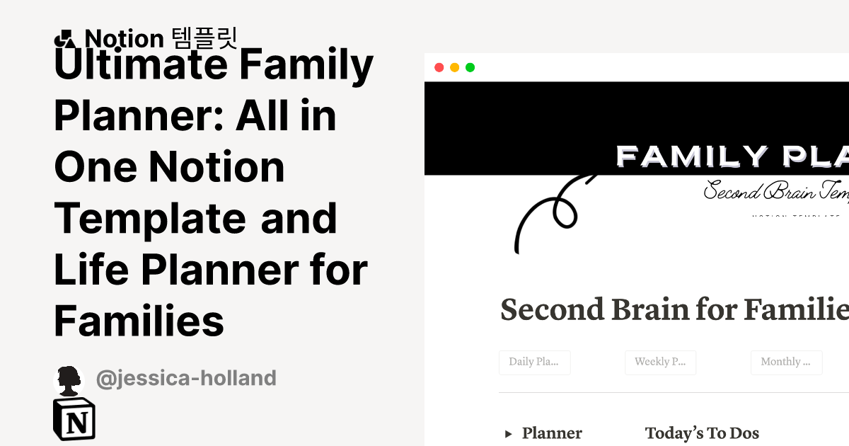 Ultimate Family Planner: All in One Notion Template and Life Planner ...