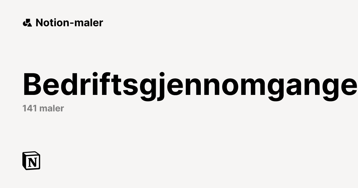 Beste Bedriftsgjennomganger-maler fra Notion | Notions markedsplass