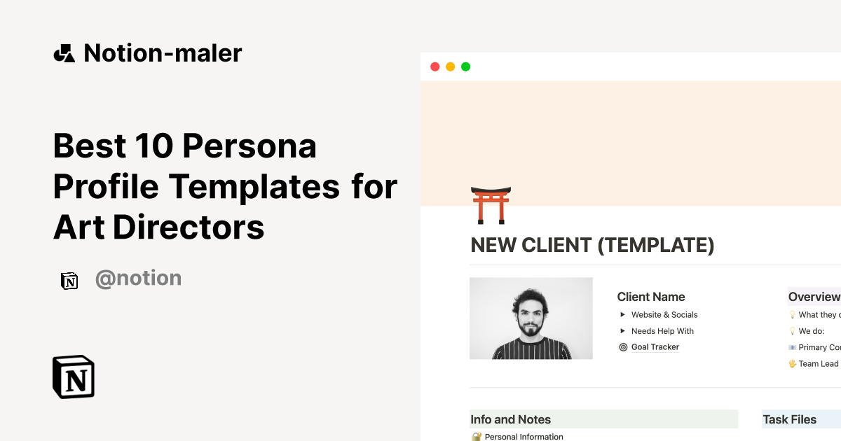 Best 10 Persona Profile Templates for Art Directors | Notions ...