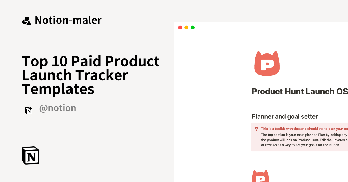 Top 10 Paid Product Launch Tracker Templates | Notions markedsplass for ...